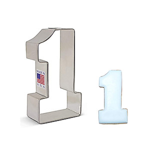 Number One #1 Cookie Cutter, 3.25" Made in USA by Ann Clark