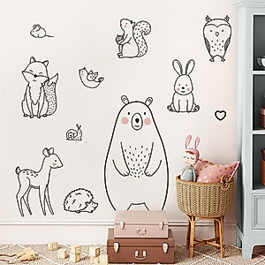 DEKOSH Safari Nursery Decor Peel & Stick Wall Decals of Large Size Animals for Baby Nursery, Kids Playroom, Baby Bedroom Decor