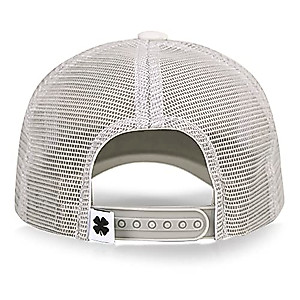 Lucky Brand Standard Trucker Mesh-Back Cap with Adjustable Snapback for Men and Women (One Size Fits Most), Clover Patch-Light Grey