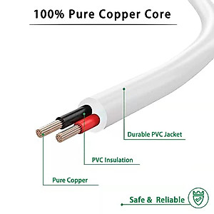 AREYTECO Rose Charger, Standing Magnetic Charging Stations, Durable Magnetic Rose Adapter Fast Charging Cord 2.5 FT, Endpoint Center Spacing 0.47 Inch/12mm, Replacement Charging Cord - White