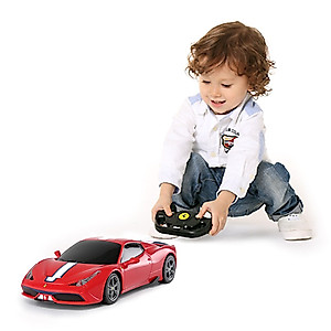 Rastar RC Car | Radio Remote Control Car 1/14 Scale Ferrari 458 Special A, Model Toy Car for Kids, Auto Open & Close, Red