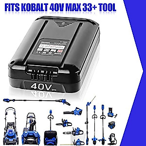 JIALIPOK 40V 6.0Ah Replacement for Kobalt 40V Battery Rechargeable Lithium Ion Cordless Power Tool Battery KB540C-06 KB245-06 KB240-06 Kb540-06