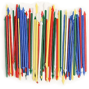 Pack of 200 Colorful Cocktail Spears, Plastic, Assorted Colors, 3.25" Long