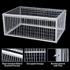 Nisorpa Pigeon Trap with Unidirectional Entrance, Encrypted Pigeon Cage Automatic Pigeon Collection Chicken Cage and Bird Trap with Metal Welding, 25 * 16.7 * 10.2 in