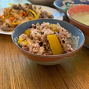 JapanBargain, Japanese Porcelain Bowl Rice Bowl Soup Bowl Made in Japan, Maneki Neko Smiling Cat Pattern