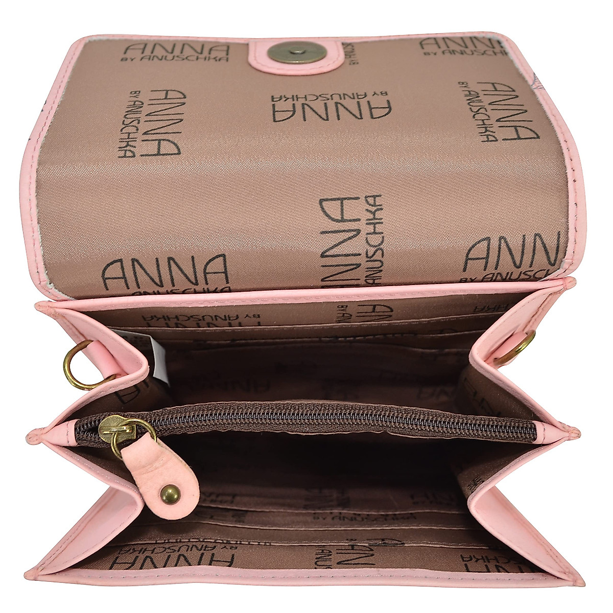 Anna by Anuschka Women’s Hand-Painted Genuine Leather Flap Organizer - Butterfly Garden