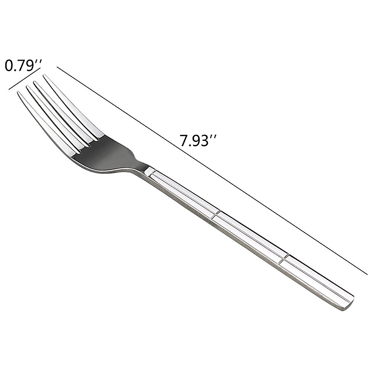 Lesbin 12-Piece Stainless Steel Dinner Forks, 7.97-Inch