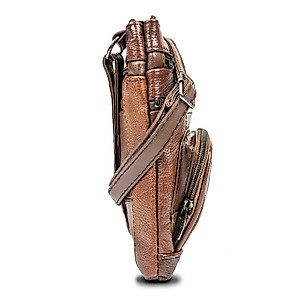 Krediz leather crossbody bags for women, Multi Pocket crossbody purse with Adjustable Strap, Soft & Durable Leather Purse