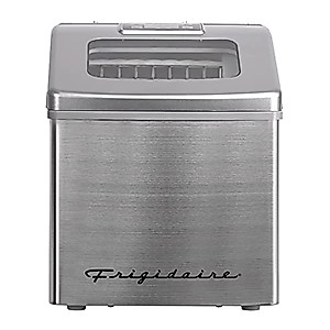 FRIGIDAIRE EFIC452-SS 40 Lbs Extra Large Clear Maker, Stainless Steel, Makes Square Ice