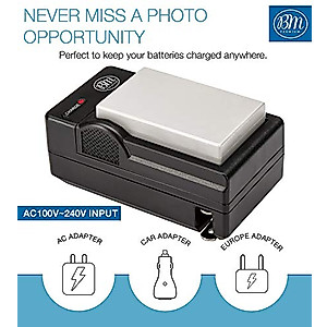 BM Premium 2-Pack of EN-EL5 Batteries and Battery Charger for Nikon Coolpix P80, P90, P100, P500, P510, P520, P530 Digital Camera