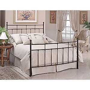 Hillsdale Furniture Providence Bed Set with with Rails, King, Antique Bronze