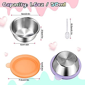 SelfTek Salad Dressing Container To Go, 6 x 1.6oz Small Containers with Lids, Reusable Sauce Containers Condiment Cups with 20 Disposable Spoons Fits in Bento Box for Lunch
