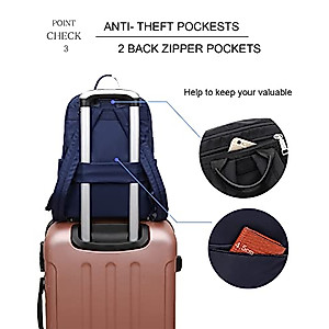 Shaelyka Laptop Backpack for Women, Water-resistant Backpack with Anti-theft Pocket Medium