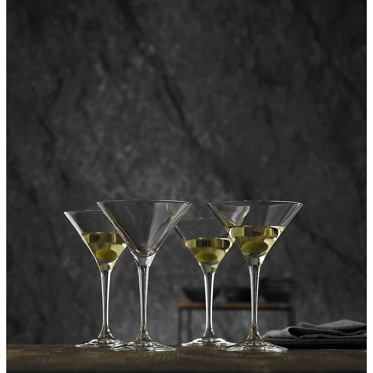 Nachtmann Vivendi Collection, Martini Glasses, Cocktail Drinking Glass, Made of Crystal Glass, Clear, 6.88 oz, Set of 4, Straight Stemmed, Classic Design, Dishwasher Safe
