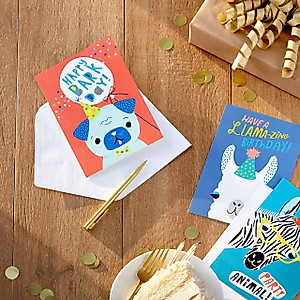 Hallmark Birthday Cards Assortment, 16 Cards with Envelopes (Party Animals)