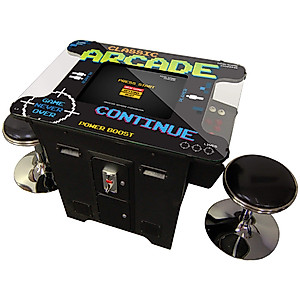 Creative Arcades Full Size Commercial Grade Cocktail Arcade Machine | 2 Player | 60 Games | 22" LCD Screen | Square Glass Top | 2 Sanwa Joysticks | 2 Stools | 3 Year Warranty