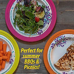 Besti Reusable Plastic Paper Plate Holders 10 Inch, 20 Piece Round Plastic Paper Plate Holder Set with Snap-In Grooves, Dishwasher Safe In Black Color