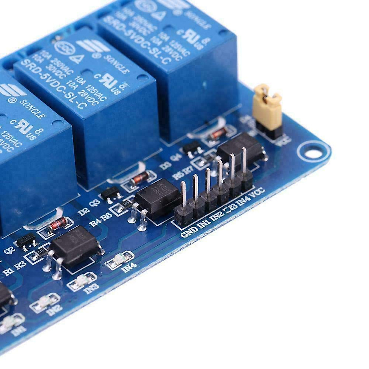Gump's grocery 5V 4 Channel Relay Module with Optocoupler for Arduino UNO R3 MEGA 2560 1280 DSP ARM PIC AVR STM32 Raspberry Pi