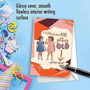 NobleWorks - 1 Sassy Happy Birthday Card Funny - Hilarious Grown-Up Card for Women, Wife, Stationery Humor - Ain't for Sissies C7017BDB