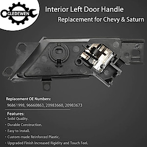 Gledewen Interior Door Handle, Compatible with 2012-2015 Chevy Captiva Sport | 2008-2010 Saturn Vue, Front/Rear Inside Left Driver Side | Replace# 96861998 96660863 20983660 Inner Handle