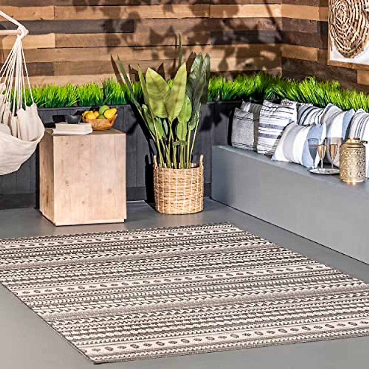 nuLOOM Teofila Indoor/Outdoor Accent Rug, 3x5, Grey