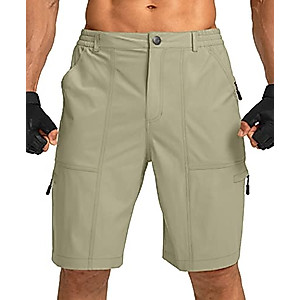 Viodia Men's Hiking Cargo Shorts with 6 Pockets Quick Dry Lightweight Stretch Shorts for Men Outdoor Fishing Golf Shorts