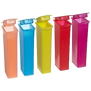 Heathrow Scientific - HEA15983G HD15983G Polypropylene End Opening Slide Mailer, Assorted Colors, 5 Place, 43mm Length x 24mm Width x 88mm Height (Pack of 25)