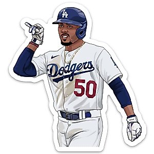 Mookie Baseball Sticker, WaterProof Vinyl, Baseball Sticker, Los Angeles Sticker, Laptop Decal, Water Bottle Sticker, Car Decal, Skateboard Stickers, Small Gift Ideas, 90s Baby, Gift For Him
