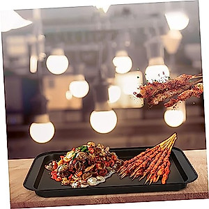 UPKOCH 4 Pcs cake pan stainless steel cooking trays baking pan oven roasting pan black toaster oven nonstick bakeware pan baking tray for oven cookie Multifunction Non-stick coating