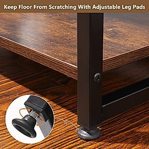 Haton Bookshelf, 5 Tier Industrial Rustic Wood Bookcase, Modern Standing Metal Frame Book Shelf for Living Room, Bedroom and Office, 5-Shelf, Brown/Black