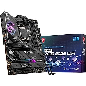MSI MPG Z690 Edge WiFi Gaming Motherboard (ATX, 12th Gen Intel Core, LGA 1700 Socket, DDR5, PCIe 5, 2.5G LAN, M.2 Slots, Wi-Fi 6E)