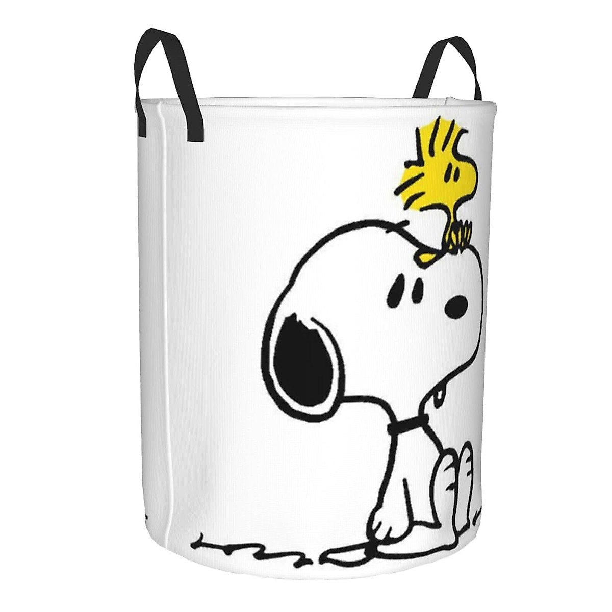 SdnOkpj Sn-oopy laundry basket, durable handle, waterproof round storage basket, suitable for bathroom and bedroom Medium