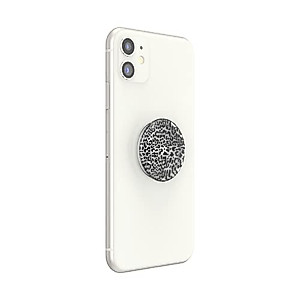 PopSockets Plant-Based Phone Grip with Expanding Kickstand, Eco-Friendly PopSockets for Phone - Translucent Black Leopard