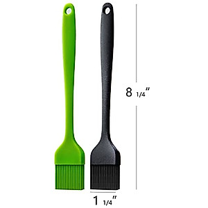 Ortarco Silicone Basting Pastry Brush for Baking Cooking Bbq Grill Spread Oil Butter Sauce 2 Pack
