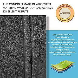 Shade Sail Waterproof Triangle Umbrella UV Protection Oxford Cloth Shade for Outdoor Terrace Backyard and Garden 10'x10x10'