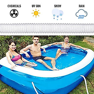 Pool Replacement Hose,1.25Inches Diameter Replacement Hose,Easy to Install,Pool Filter Replacement Hose Compatible with filter Pump 330 GPH, 530 GPH,1000 GPH(2PCS)