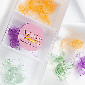 500 pcs Mixed colorful lash extensions | premade volume lash extensions | premade mega volume fans | colored lash extension | russian volume eyelash extensions. 8 beautiful color mixed: Brown, Red, Pink, Green, Blue, Purple, Yellow, Orange 6D and 8D | Len