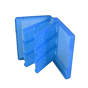 Gatuida 28 in 1 Game Card Case Box for NDS NDSI NDSILL 2DS 3DS 3DSLL/ XL (Blue)