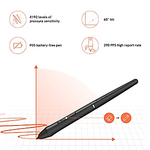 VEIKK Voila L Drawing Tablet 10x6 Inch Graphics Tablet with 4 Customized Keyboard Keys+ P05 Digital Pen