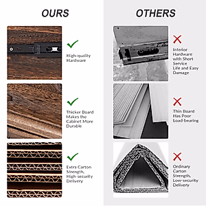 HULALA HOME 3-Drawer Nightstand with Charging Station, Drawer Organizer with Wood Legs, Farmhouse Solid Wood Nightstand Set of 2(Walnut)