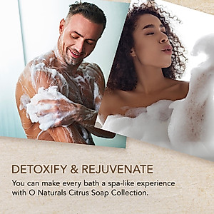 O NATURALS 100% Natural Bar Soap - Assorted 6 PCS Soap Gift Set - Organic Ingredients & Essential Oils - Spa Gifts for Women & Men, Body Wash Soap Bar & Face Soap - Moisturizing Organic Citrus Soap