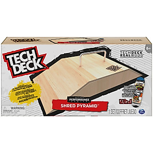 TECH DECK Performance Series, Shred Pyramid Set with Metal Rail and Exclusive Blind Fingerboard, Made with Real Wood, Kids Toy for Boys and Girls Ages 6 and up