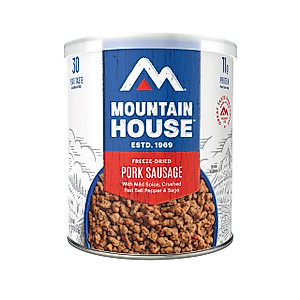 Mountain House Pork Sausage #10 Can | Freeze Dried Survival & Emergency Food | 25 Servings