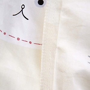 MEJU Cat Kitty 100% Cotton Duvet Cover 43" X 59" + Pillowcase 13" X19" Bedding Set with Zipper Closure for Baby Toddler Boys Girls Crib Bed Decoration Gift