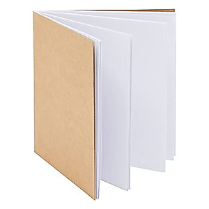 48 Pack Mini Kraft Paper Notebooks, Unlined Blank Journals for Kids, Sketchbooks for Classroom, Party Favors, 24 Sheets (4 x 4 In)