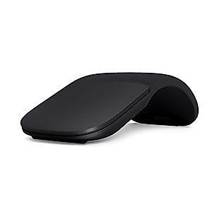 Microsoft Arc Mouse - Black. Sleek,Ergonomic design, Ultra slim and lightweight, Bluetooth Mouse for PC/Laptop,Desktop works with Windows/Mac computers