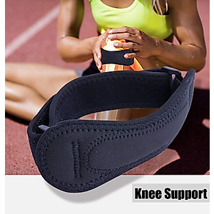 Onwon 2 Pcs Knee Strap Knee Support Patella Stabilizer for Knee Pain Relief, Hiking and Sport Training - Knee Brace, Knee Band, Knee Pad, Knee Stabilizer, Patella Strap, Patella Brace, Patella Band