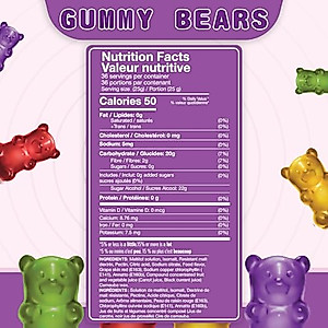 Sugar-Free Gummy Bears Keto Candy - Assorted Fruit Flavors Keto Snacks - Vegan Gummy Bears, Gluten-Free, Low Carb, Keto-Friendly, Sugar-Free Gummies - Bulk 2 LB