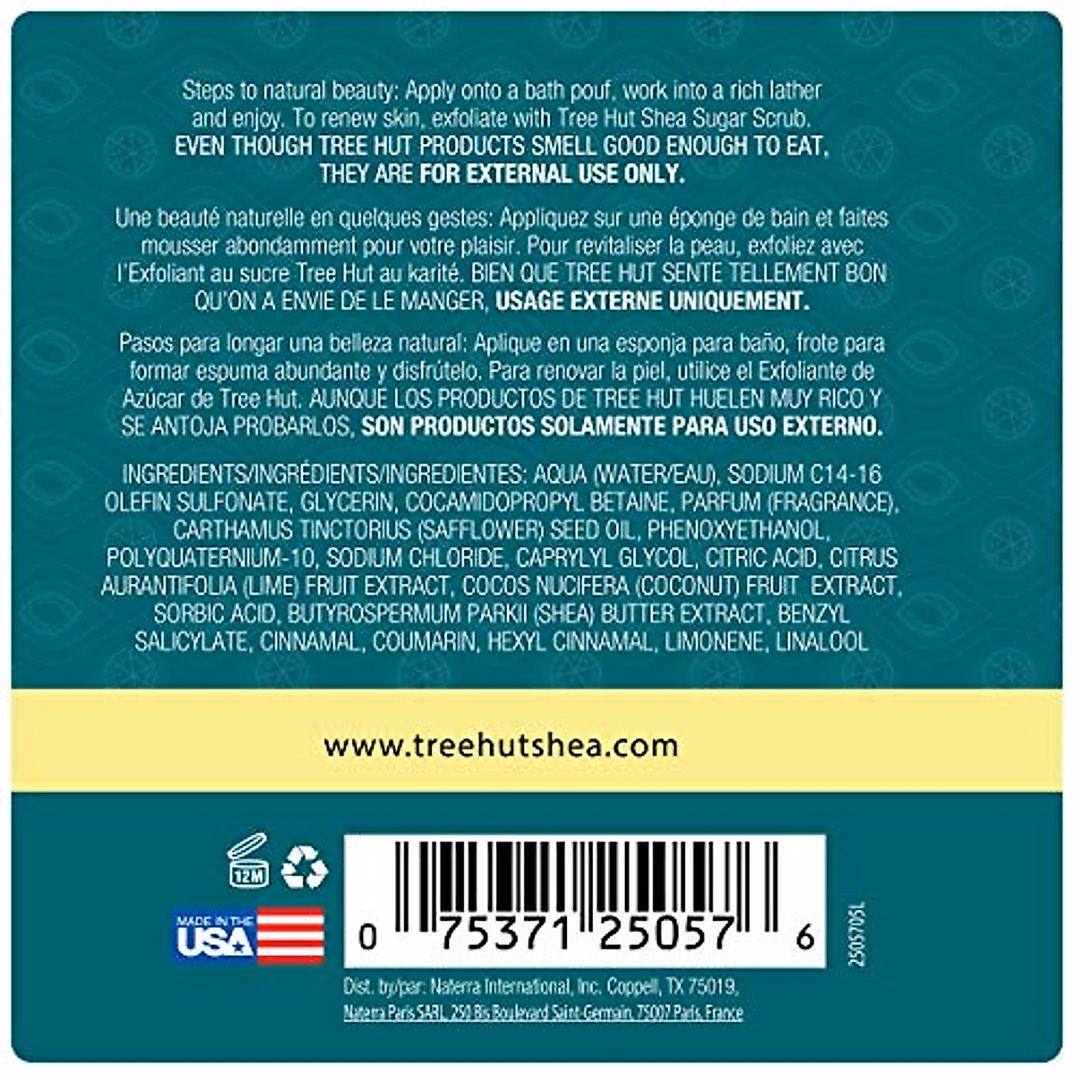 Tree Hut Shea Moisturizing Body Wash Coconut Lime, 17oz, Ultra Hydrating Body Wash for Nourishing Essential Body Care