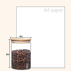 umieo Glass Food Storage Containers with Lids, Small Storage Containers 27oz Set of 2, Glass Storage Jars with Airtight Lids for, Flour, Rice, Nuts, Candy, Coffee, Beans